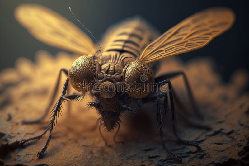 Visualization of an Ancient Insect Stock Illustration - Illustration of ...