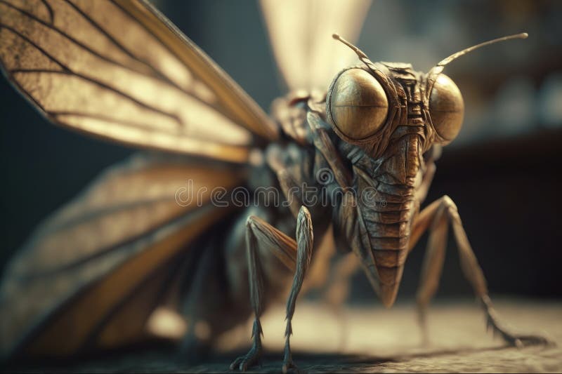 Visualization of an Ancient Insect Stock Illustration - Illustration of ...