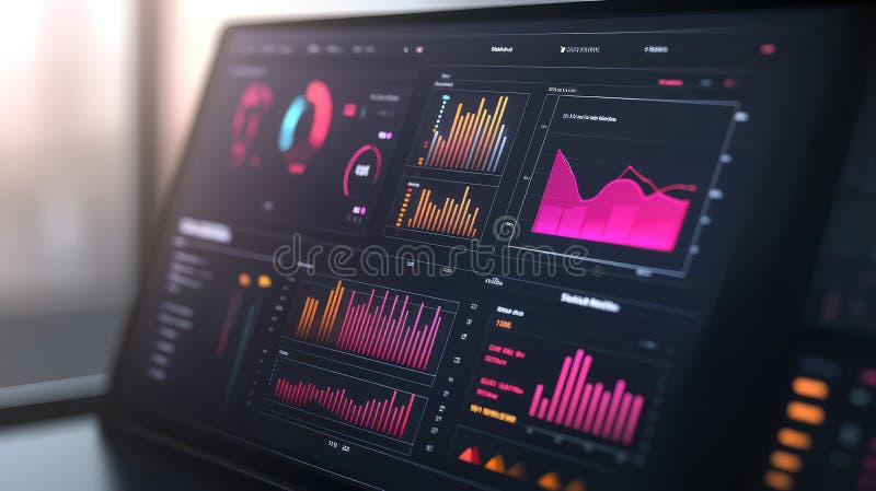 Visualization Animating Kpi Dashboard Stock Illustration - Illustration ...