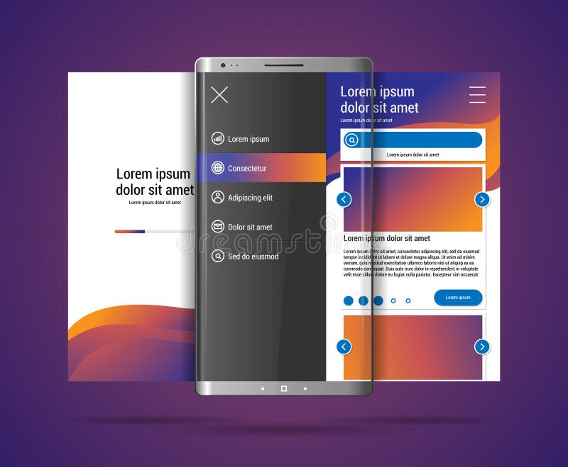 Smartphone With Layers stock vector. Illustration of communication ...