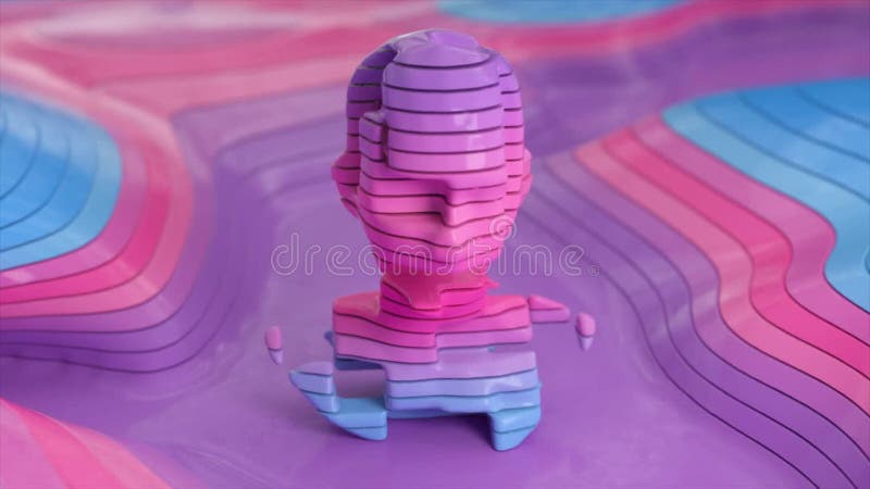 Visualization of Artificial Intelligence. the Moving Parts of the Head ...