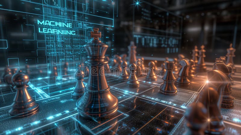 Artificial Intelligence and Strategy Visualization Stock Illustration ...