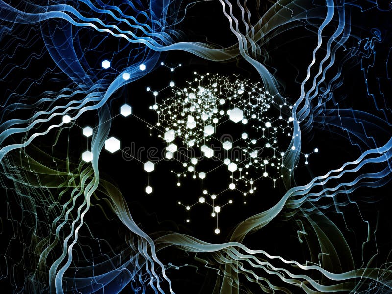 Visualization of Atoms stock illustration. Illustration of abstract ...