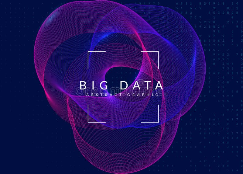 Visualization Background. Technology for Big Data, Artificial in Stock Vector - Illustration of ...