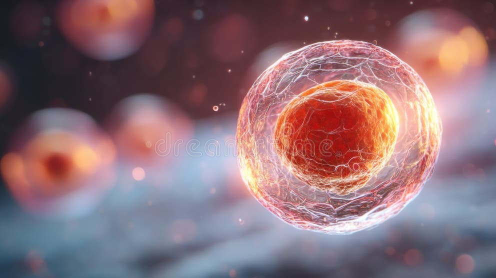 Visualization of Biological Cells Showcasing Intricate Structures and ...