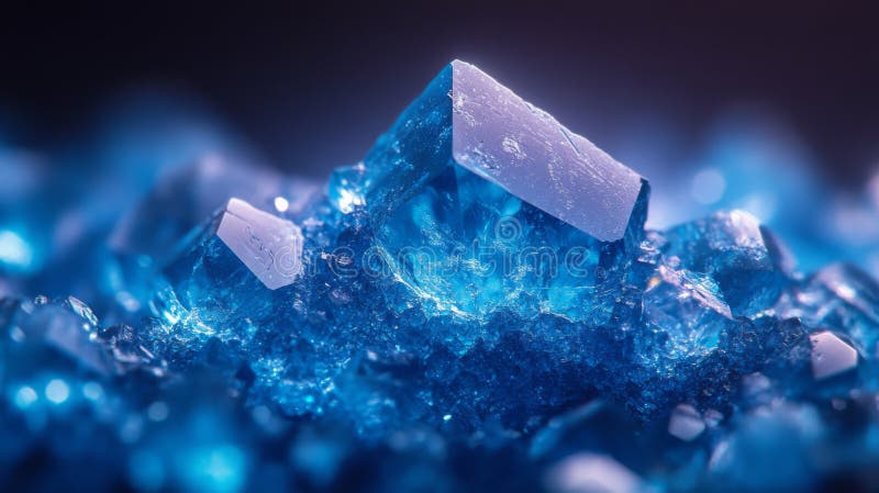 Visualization of Blue Crystalline Structures Highlighting the Beauty of ...