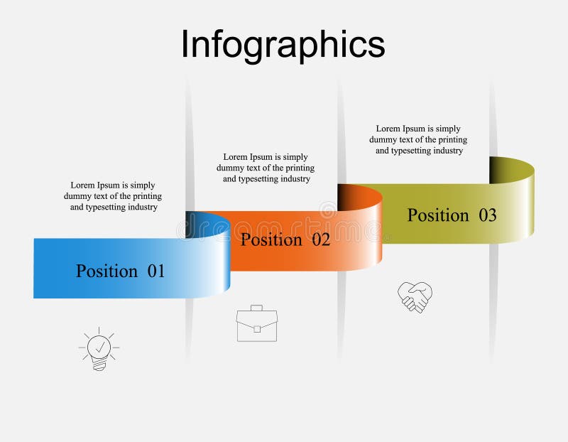 Infographics in Three Steps Stock Illustration - Illustration of design ...