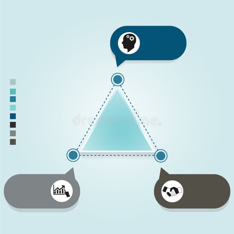 Infographics is Stacked in Three Steps Stock Illustration ...