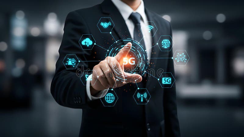 Visualization of Business Office Information Stock Illustration ...