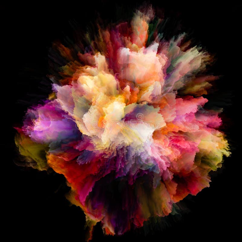 Visualization of Color Splash Explosion Stock Illustration ...