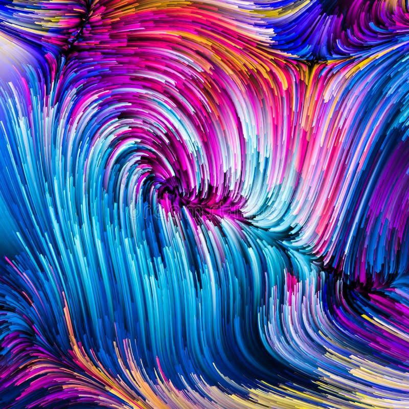 Visualization of Colorful Paint Stock Illustration - Illustration of ...