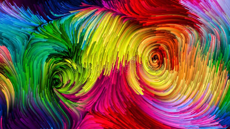Visualization of Colorful Paint Stock Illustration - Illustration of ...