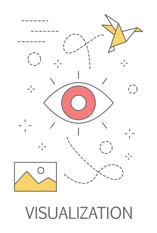 Visualization Concept. Creative Mind and Idea Generation Stock Vector ...