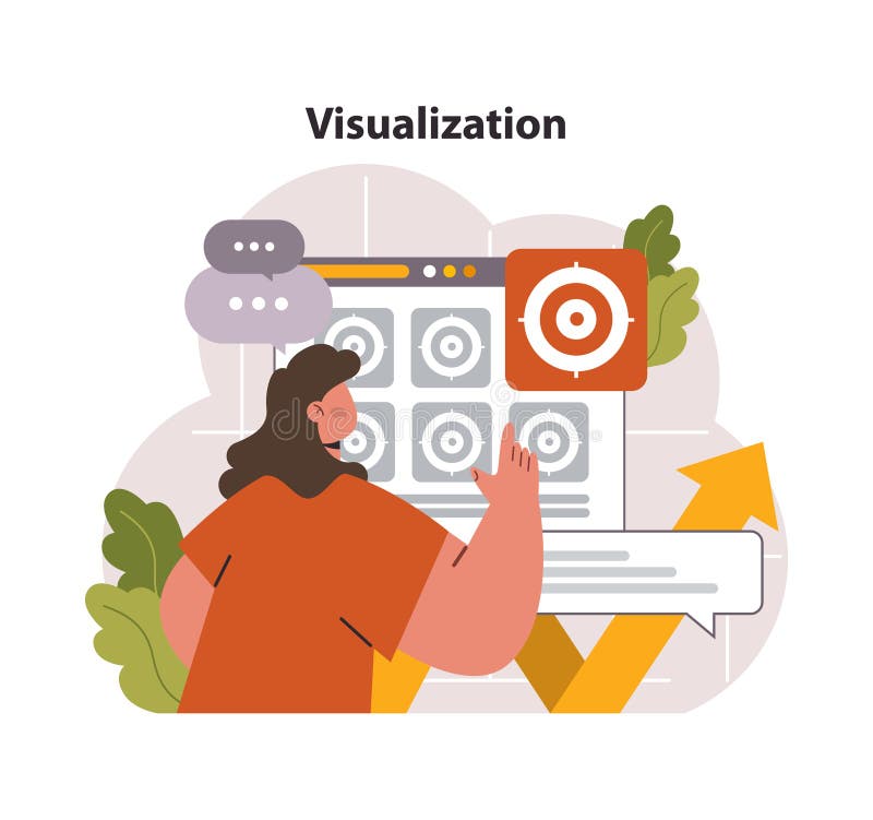 Visualization Concept. Flat Vector Illustration Stock Vector ...