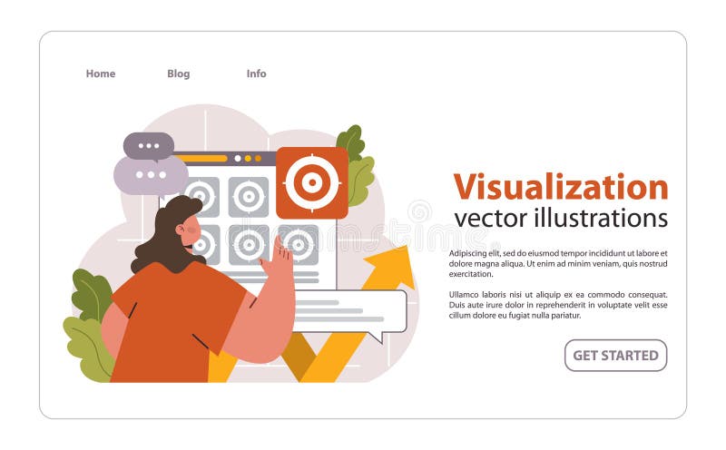 Visualization Concept. Flat Vector Illustration Stock Vector ...