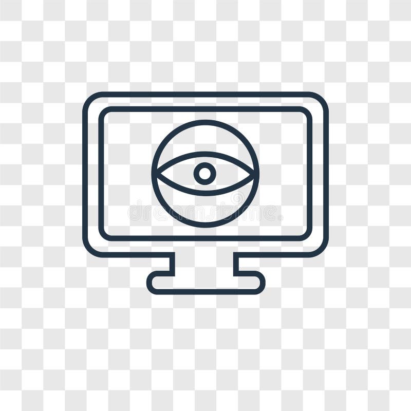 Visualization Concept Vector Linear Icon Isolated on Transparent Stock ...