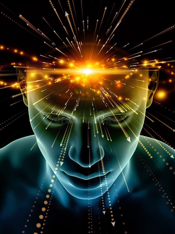 Visualization of Consciousness Stock Illustration - Illustration of ...