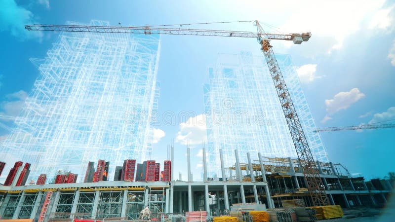 Visualization of the Construction of a New Residential Building. Smart ...