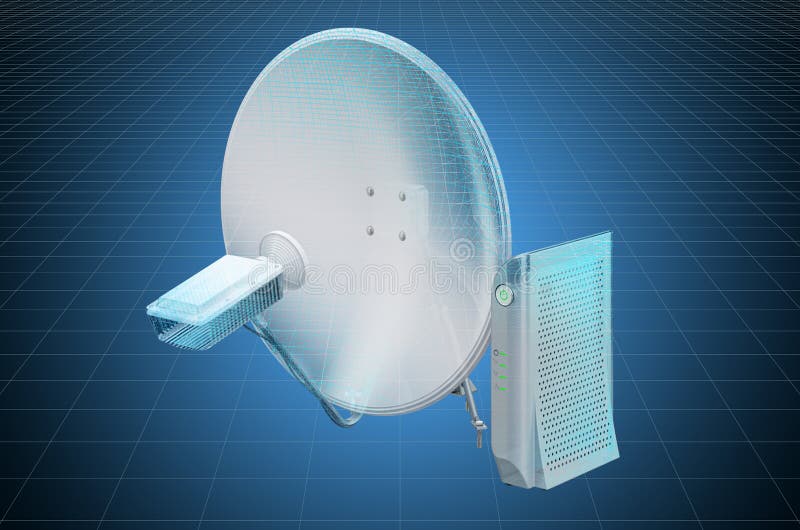 Visualization 3d Cad Model of Communication Satellite Dish with ...