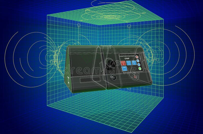 Visualization 3d Cad Model of CPAP Machine, Blueprint. 3D Rendering ...