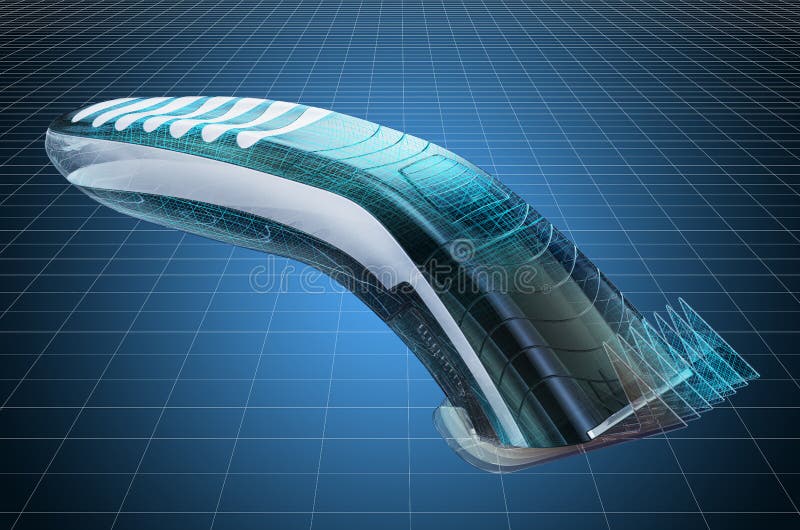Visualization 3d Cad Model of Electric Hair Clipper or Trimmer ...