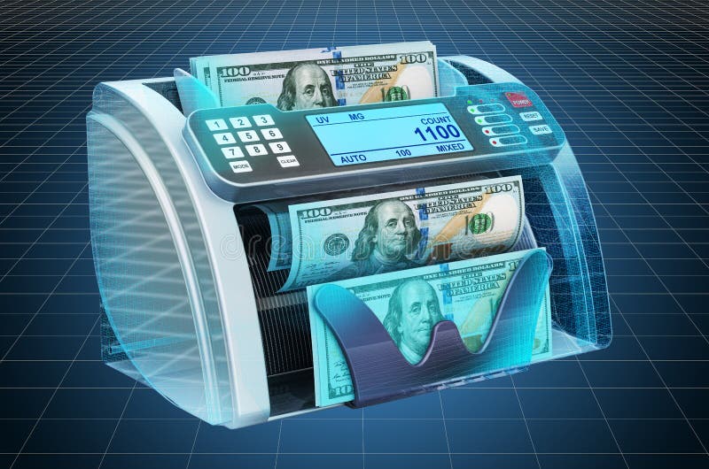 Visualization 3d Cad Model of Money Counting Machine, Currency Counter ...