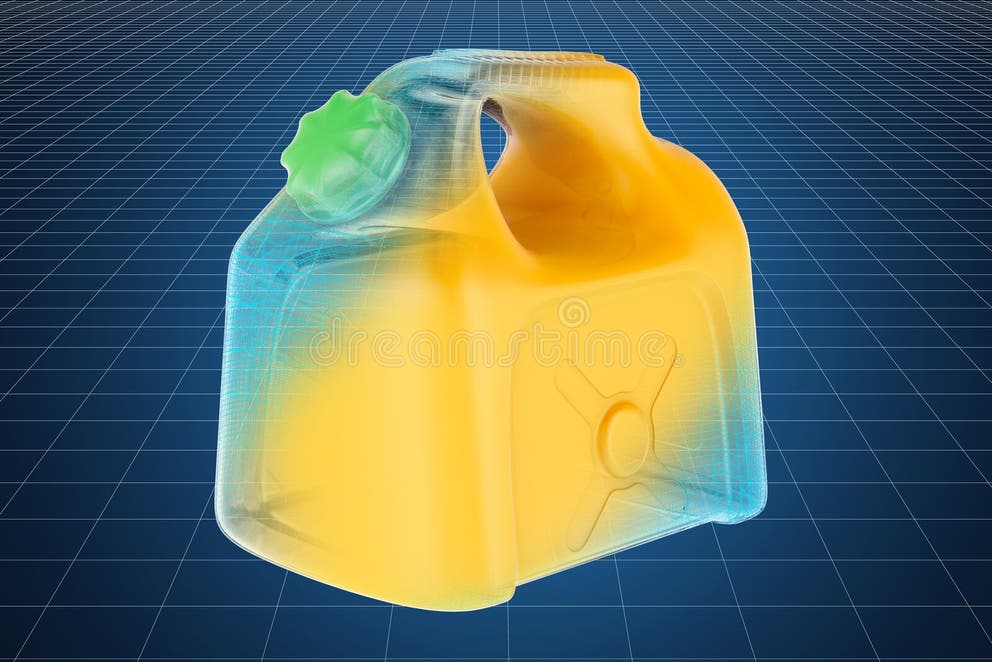 Visualization 3d Cad Model of Plastic Jerrycan, 3D Rendering Stock ...