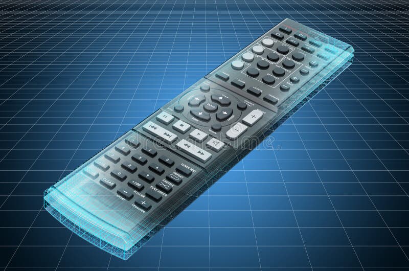 Visualization 3d Cad Model of Remote Control from Home Stereo System ...