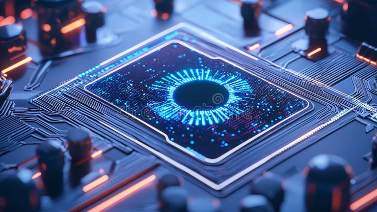 Visualization of Data in the Form of a Close-up of a Digital Eye. Stock ...