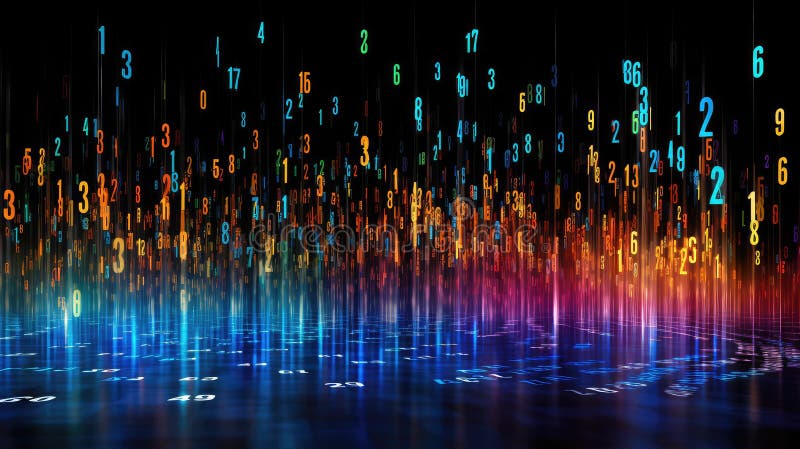 Visualization Data Numbers Abstract Stock Illustration - Illustration of information, grid ...