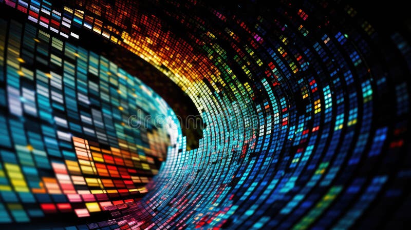 Visualization data spiral stock illustration. Illustration of dynamic ...