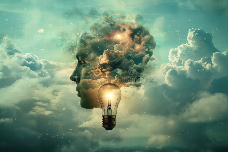 Visualization of Deep Cognitive Insight and Self-awareness. Stock Photo ...