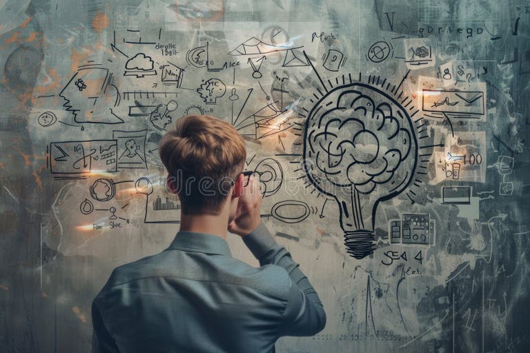 Visualization of Deep Cognitive Insight and Self-awareness. Stock Photo ...