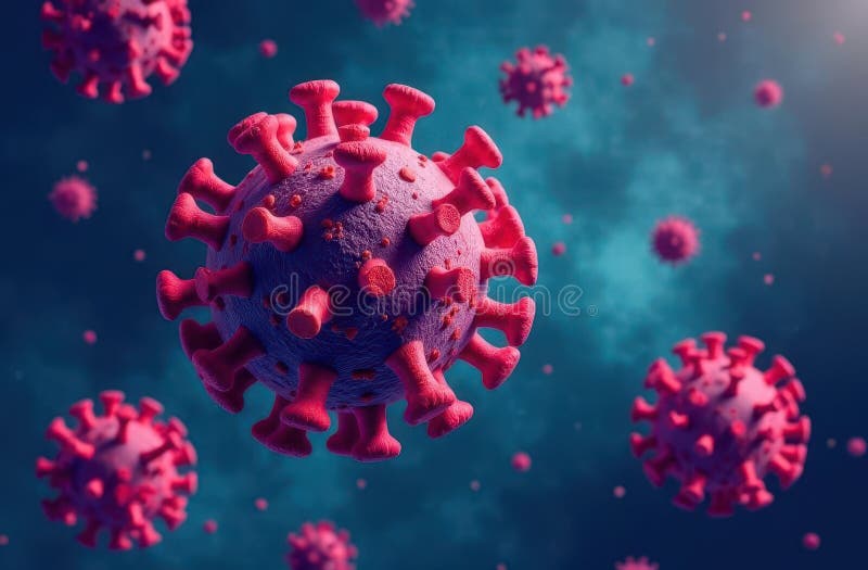 Visual Representation of a Virus with AI Elements in a Scientific ...