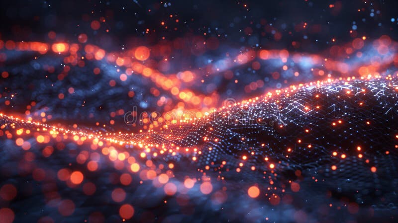 Visualization of Digital Connectivity and Data Transmission Stock Photo ...