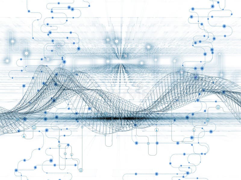 Visualization of Digital Data Transfers Stock Illustration ...