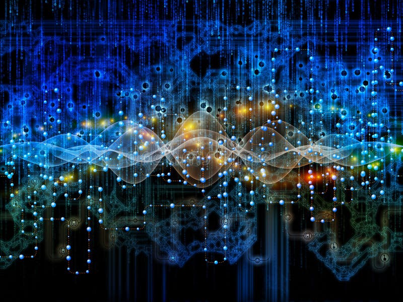 Visualization of Digital Data Transfers Stock Illustration ...