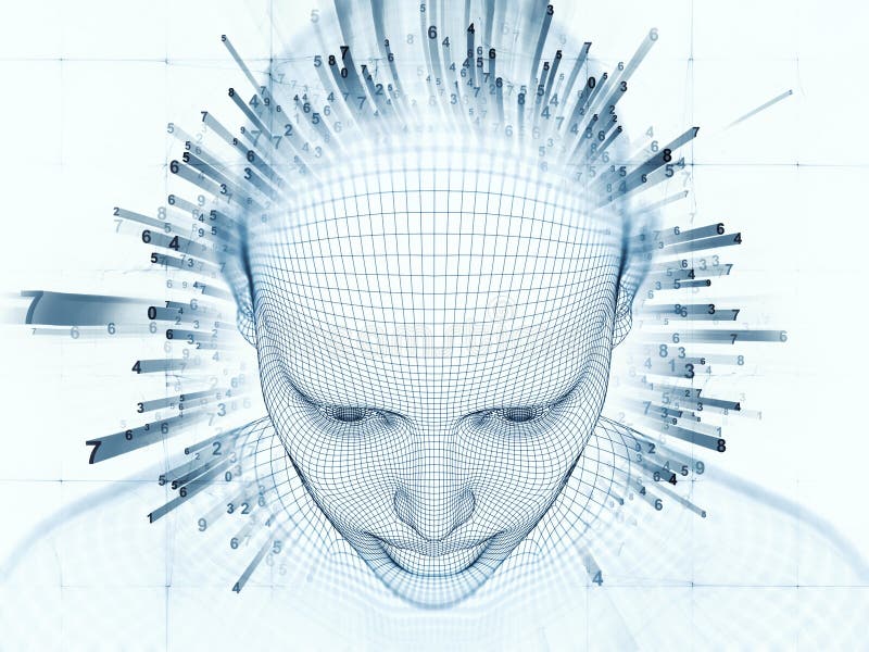 Visualization of the Digital Mind Stock Illustration - Illustration of ...