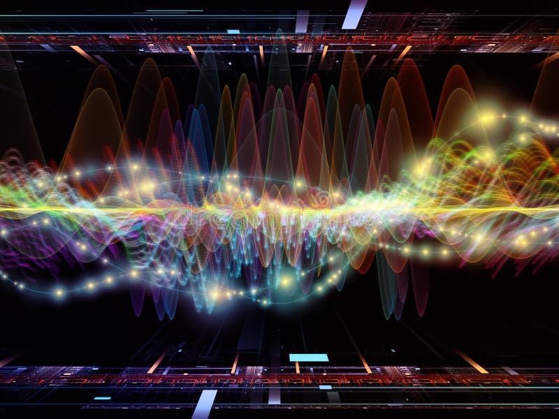 Visualization of Digital Oscillation Stock Illustration - Illustration ...
