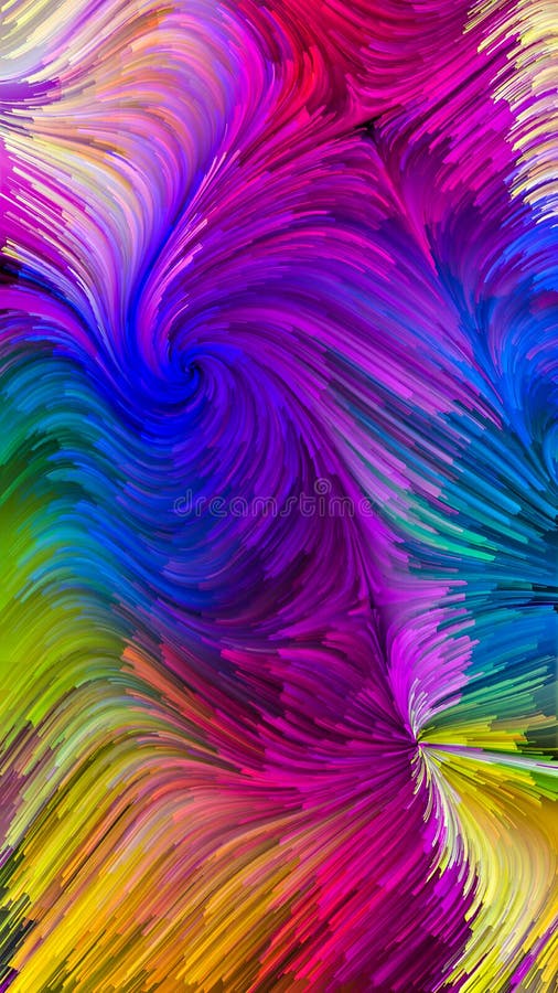 Visualization of Digital Paint Stock Illustration - Illustration of ...