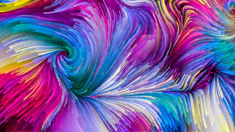 Visualization of Digital Paint Stock Illustration - Illustration of ...