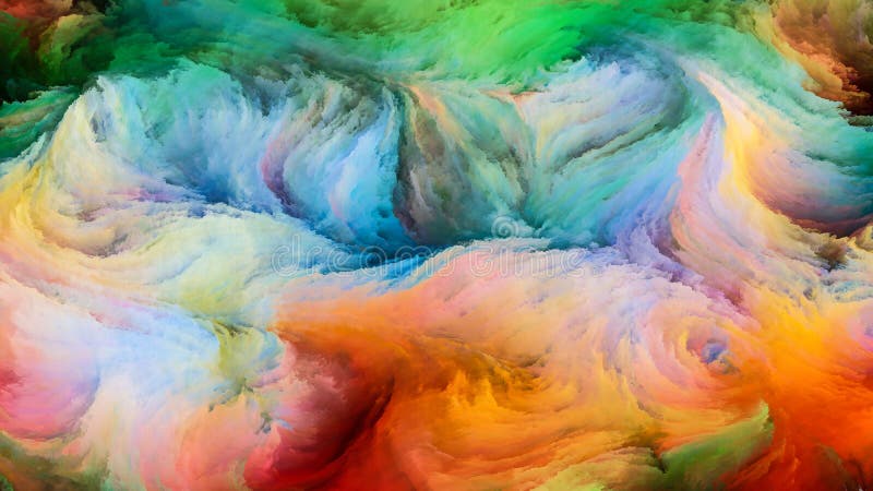 Visualization of Digital Paint Stock Illustration - Illustration of ...