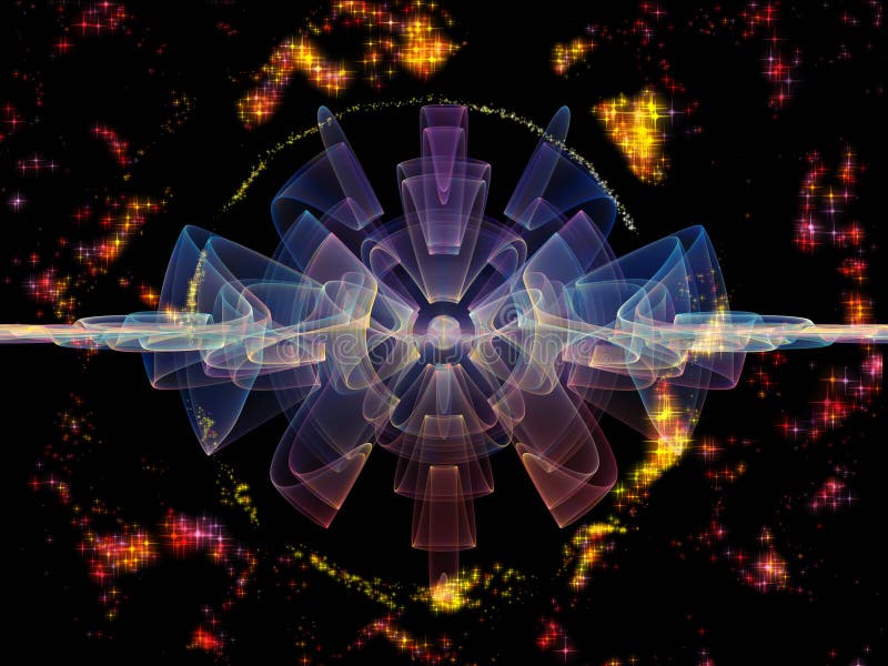 Visualization of Digital Radial Oscillation Stock Illustration ...