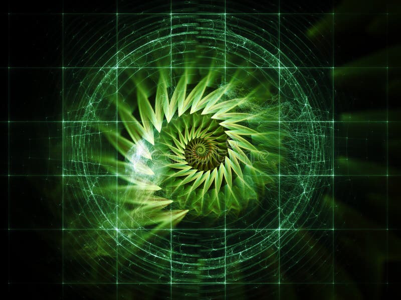 Visualization of Digital Space Stock Illustration - Illustration of ...