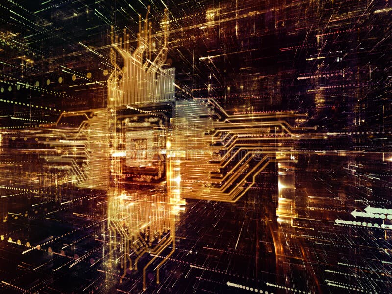 Visualization of Digital World Stock Illustration - Illustration of ...