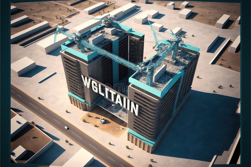 Aerial Drone Footage with VFX Concept: Building Construction Site Gets ...