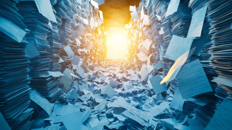 Visualization of Document Lifecycle Management: Stacks of Paper ...