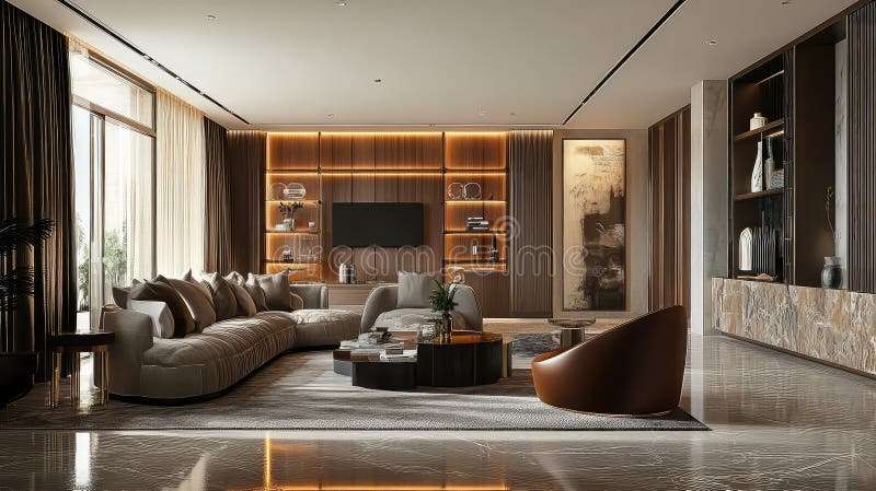 Visualization Exploding View of Interior Virtual Staging Stock Illustration - Illustration of ...