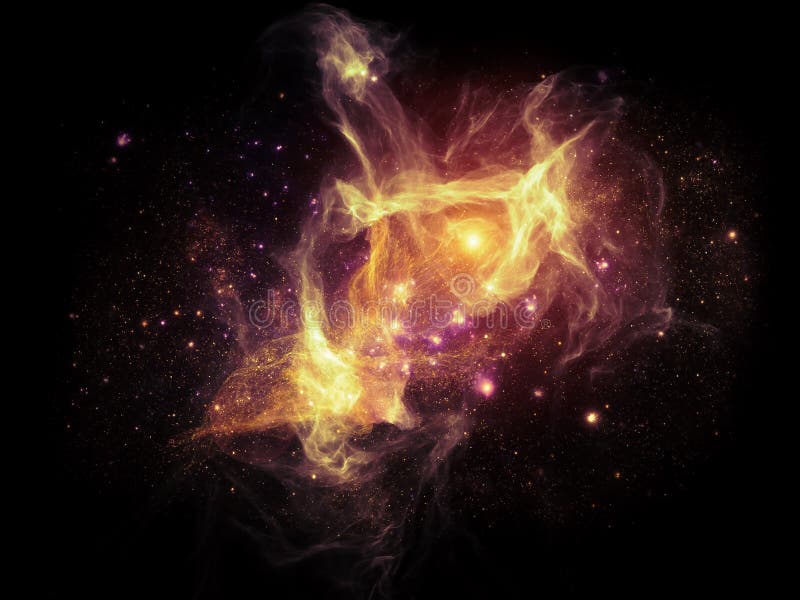 Visualization of Fractal Nebulae Stock Image - Image of fractal ...