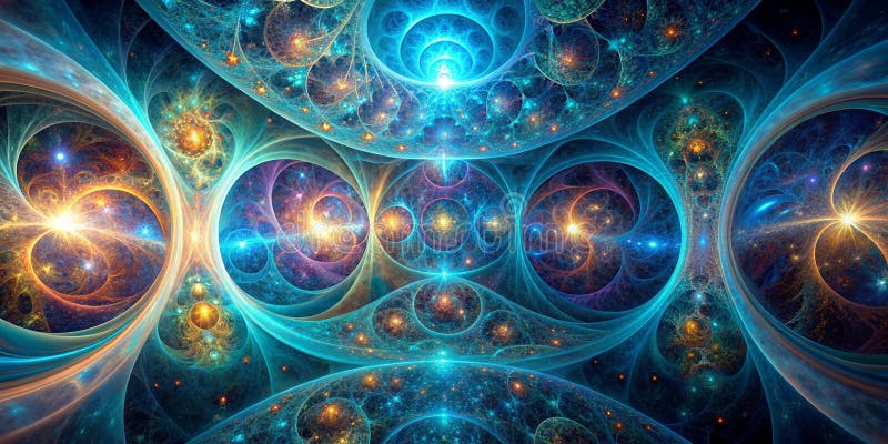 Visualization of Fractal Realms AI-Generated Content Stock Illustration ...